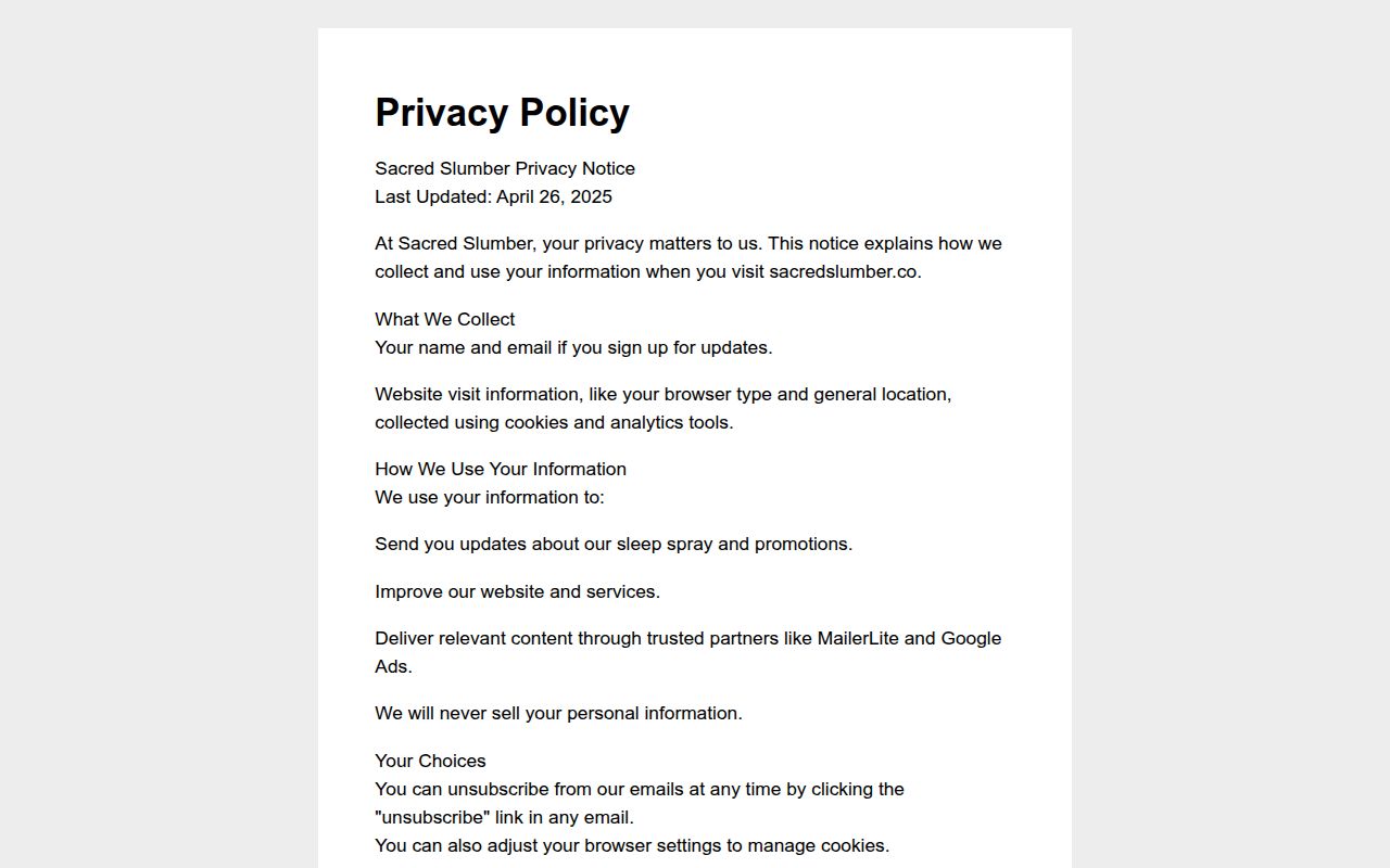 Privacy Policy